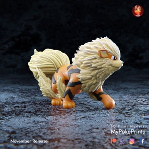 Arcanine Pokemon Model/figurineunpainted - Etsy