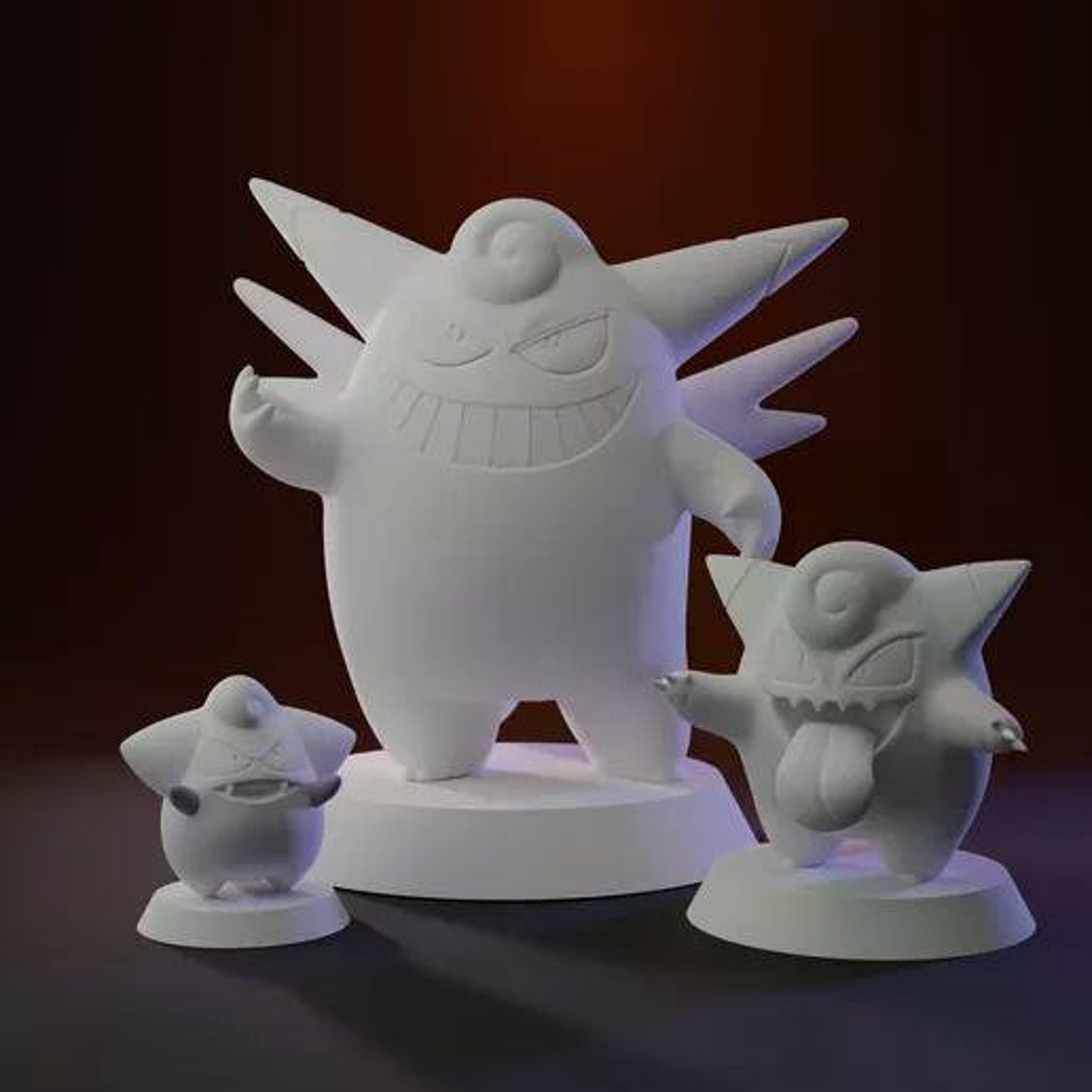 Gengar Haunter and Gastly Figure Model unpainted - Etsy