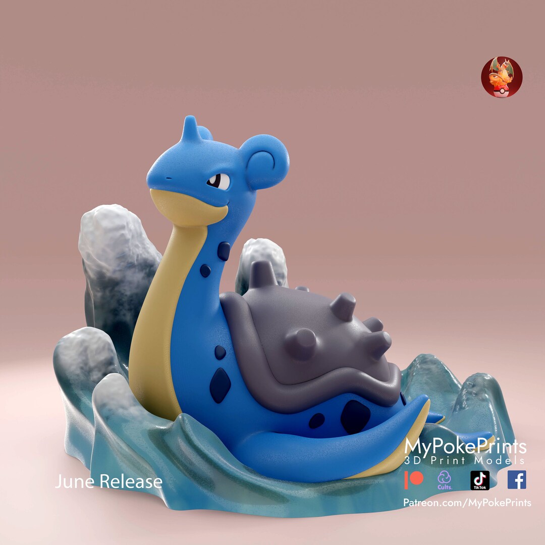 Lapras Pokemon Model/figurine(unpainted) - Etsy