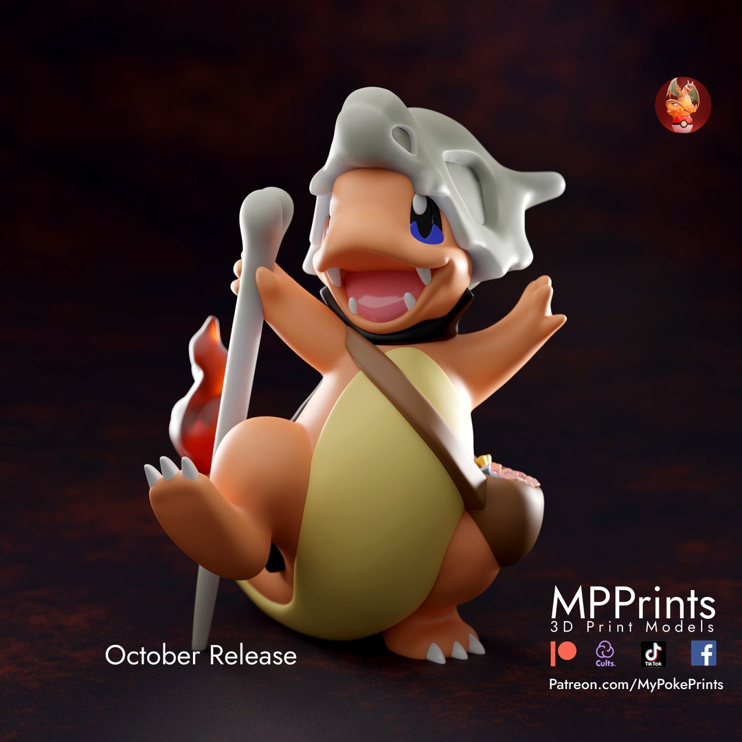 Spooky Charmander Pokemon Model/figurineunpainted - Etsy