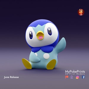 Piplup Pokemon Model/figurine(unpainted) - Etsy