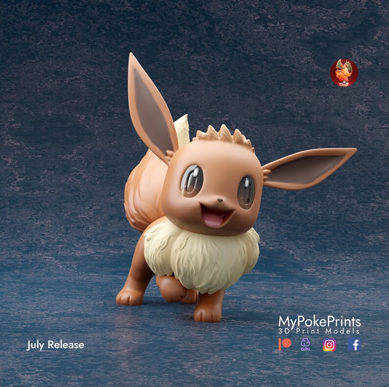 Eevee Pokemon Model/figurine (unpainted) - Etsy