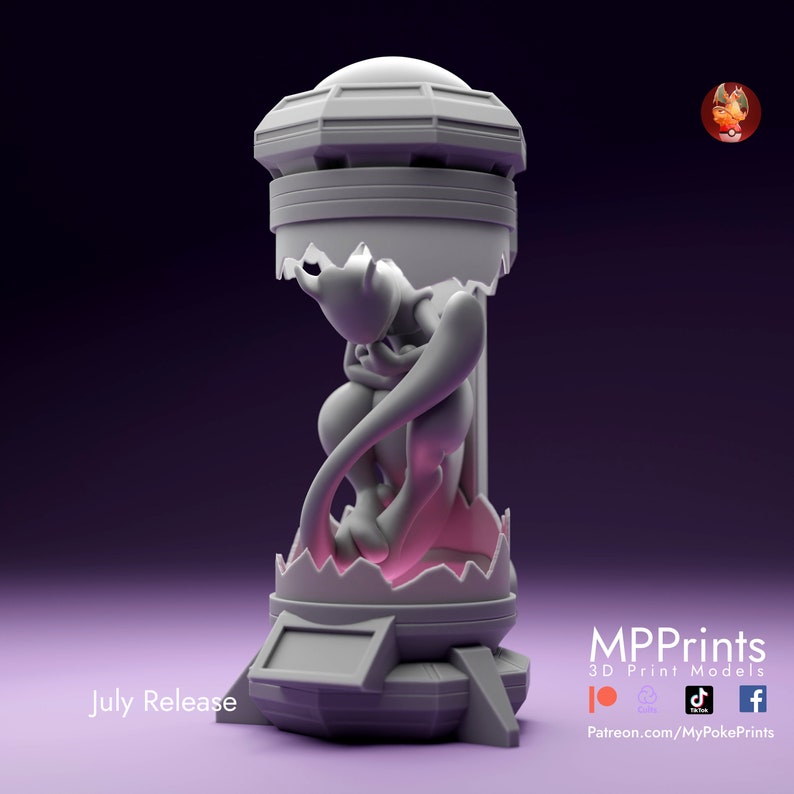 Cryo Mewtwo Figurine(unpainted) - Etsy