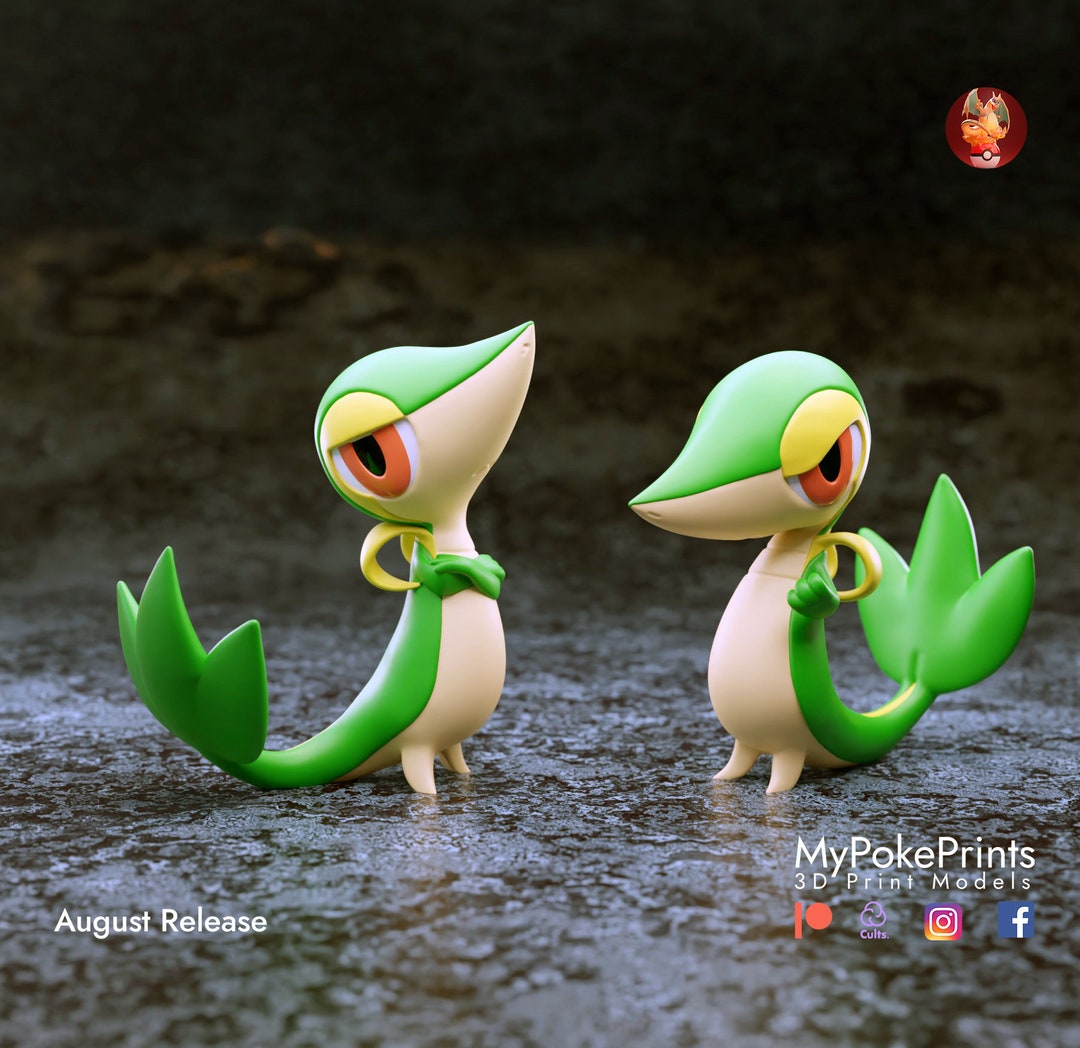 Snivey Pokemon Model/figurine(unpainted) - Etsy
