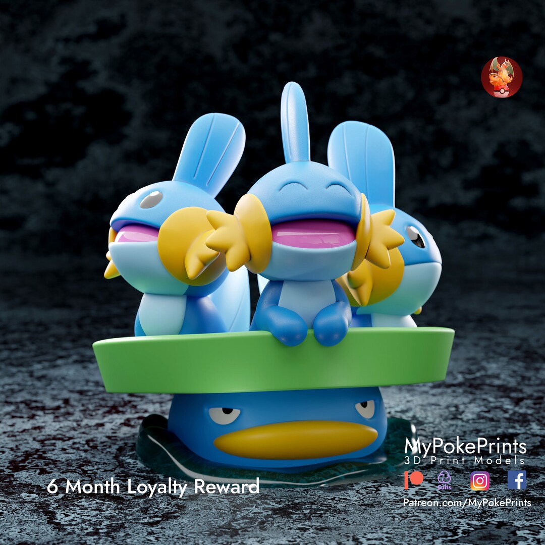 Lotad and Mudkips Pokemon Model/figurine(unpainted) - Etsy