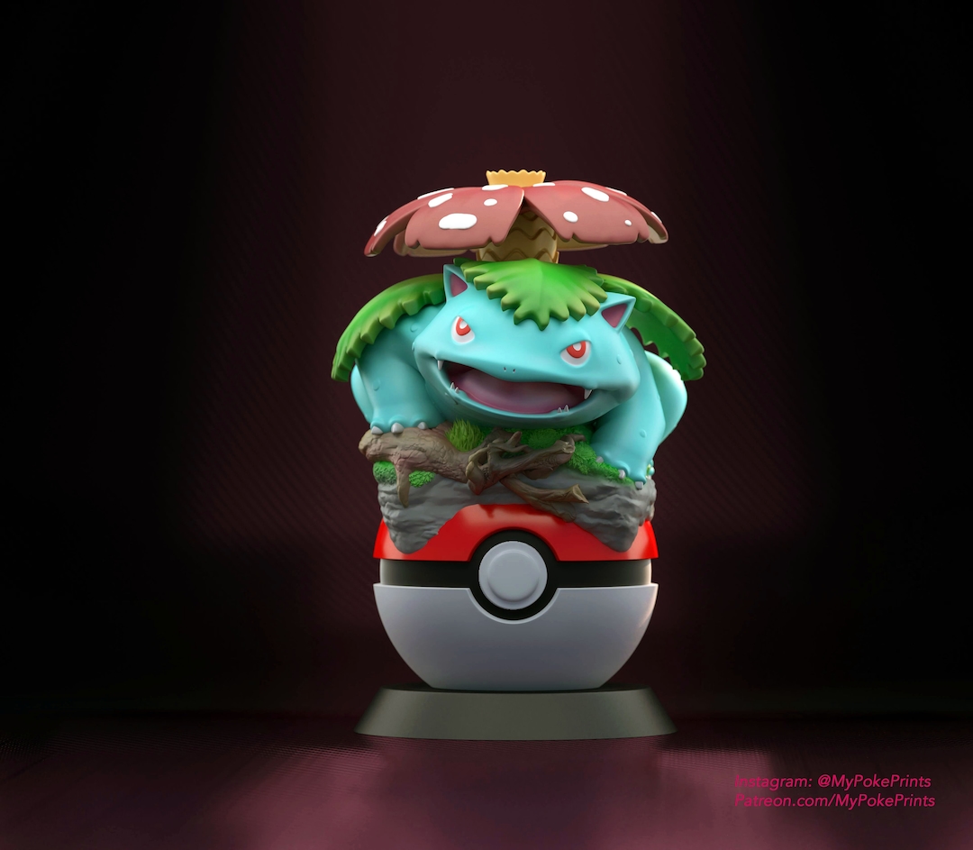 Venusaur Display Pokemon Model/figurine(unpainted) - Etsy