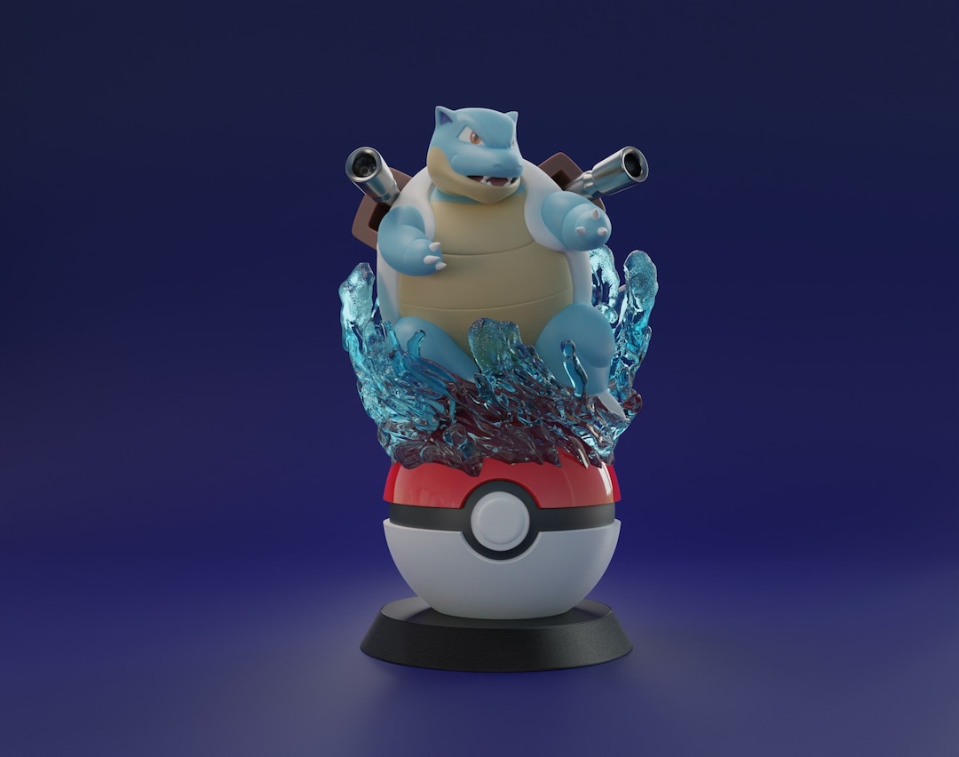 Blastoise Pokemon on a Ball Model/figure (unpainted) - Etsy