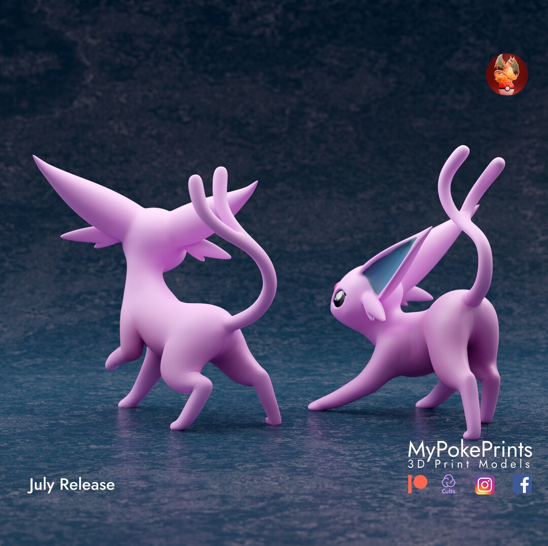 Espeon Pokemon Model/figurine (unpainted) - Etsy