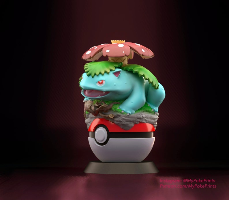 Venusaur Display Pokemon Model/figurine(unpainted) - Etsy