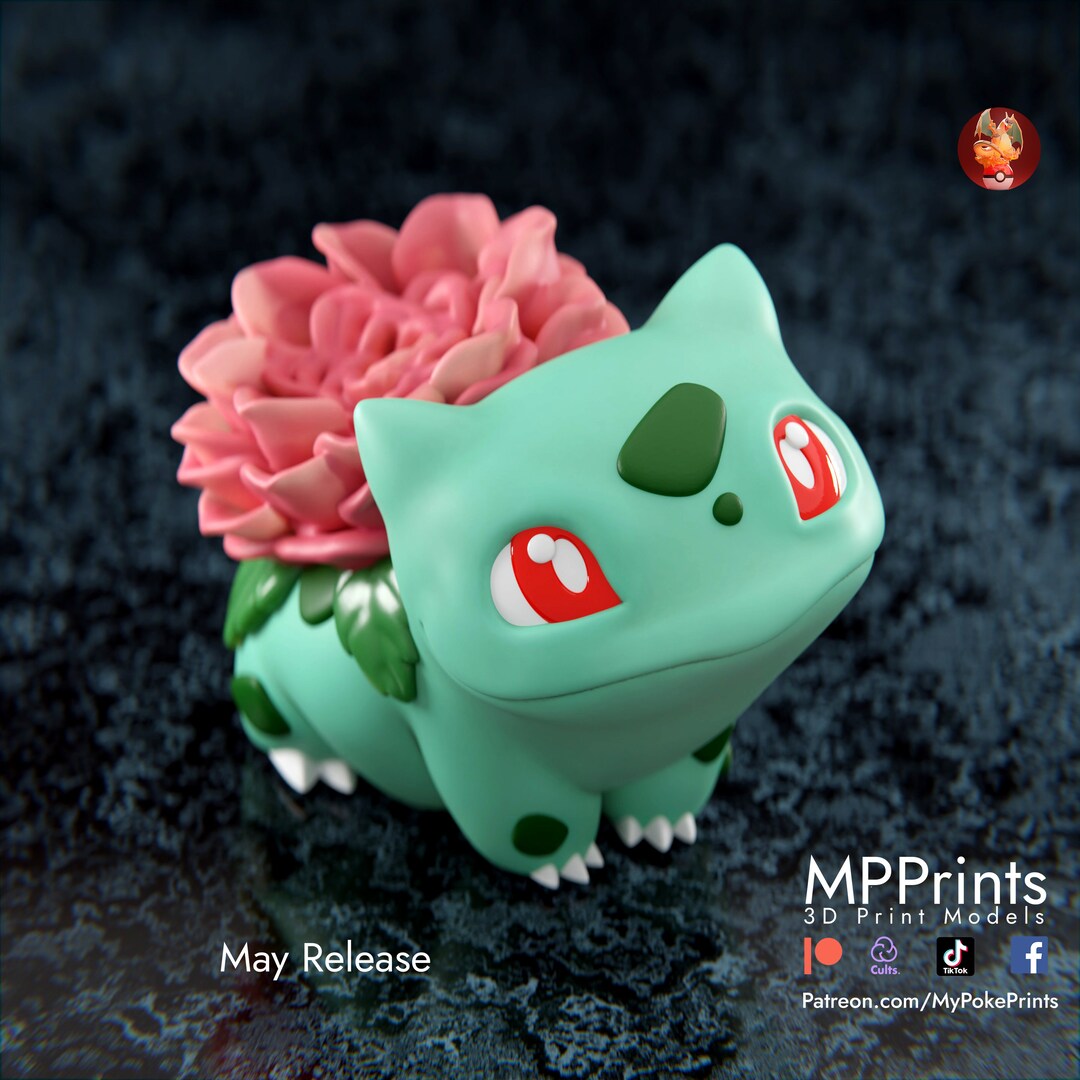 Rose Bulbasaur Model/figurine(unpainted) - Etsy