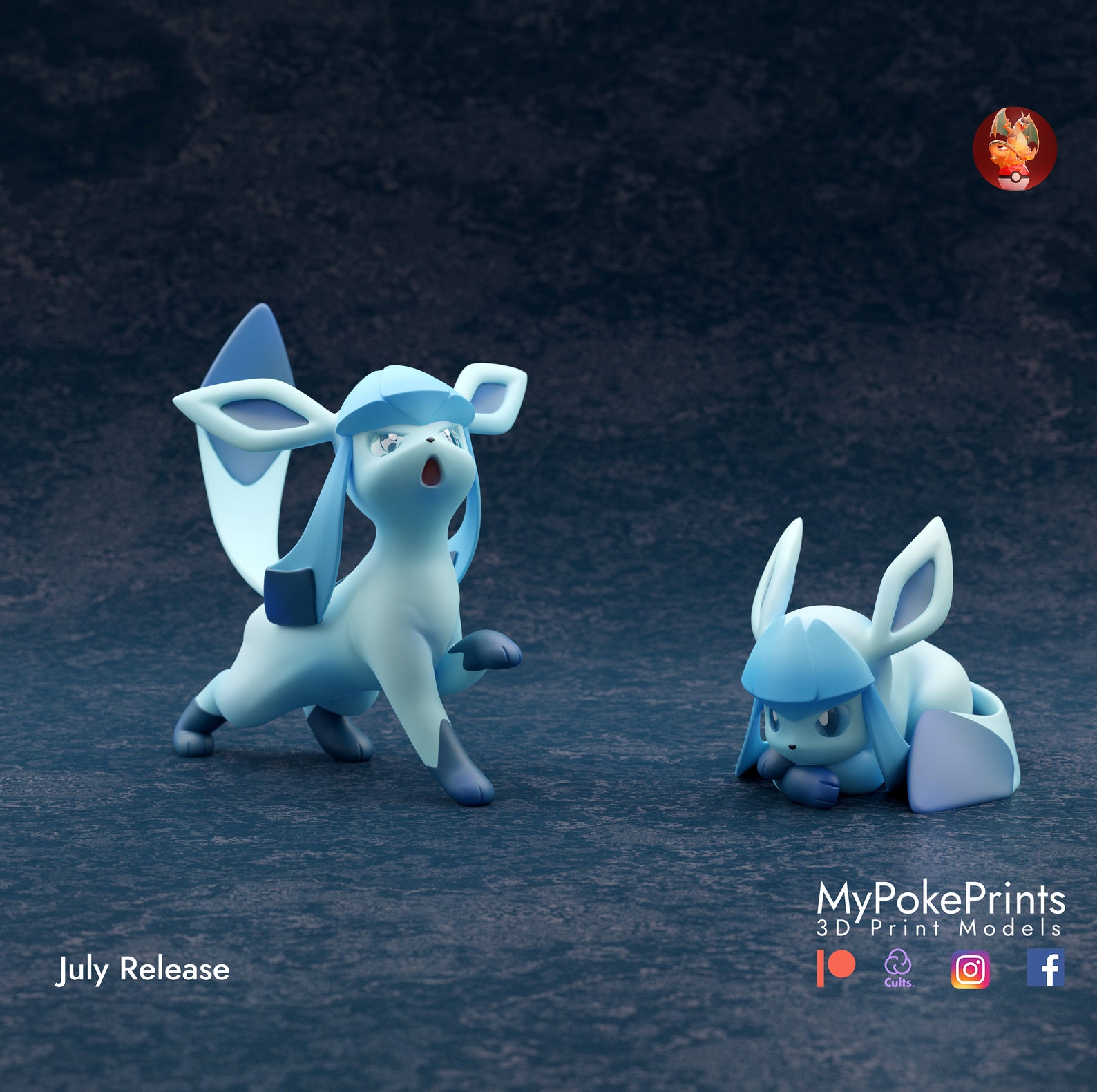 Glaceon Pokemon Model/figurine (unpainted) - Etsy
