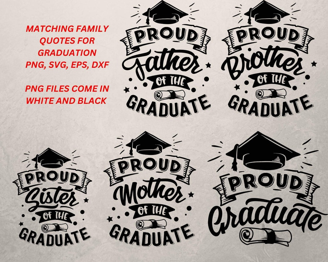 Matching Graduation Files PNG SVG Dxf Eps stickers, Sublimation, Photos ...