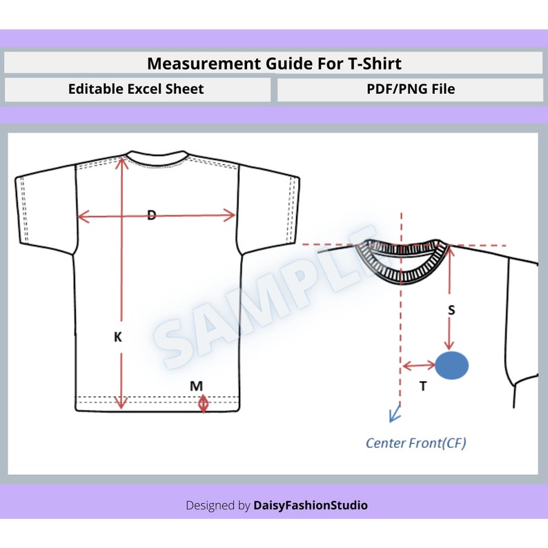 Complete Measurement Guide for T-shirt; Point of Measurement Guide for ...