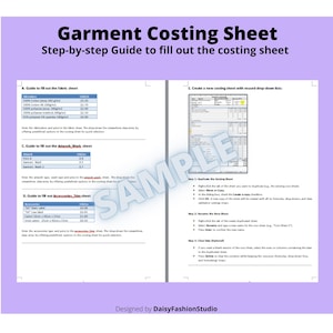 Garment Costing Sheet Template; Easy Excel Cost Sheet Template for ...