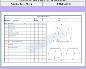 Complete Measurement Guide for Ladies Short; Point of Measurement Guide ...