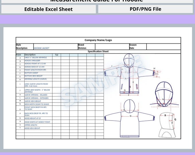 9 PAGES Fashion Measurement Guide - Garment Specification Sheet in PDF ...