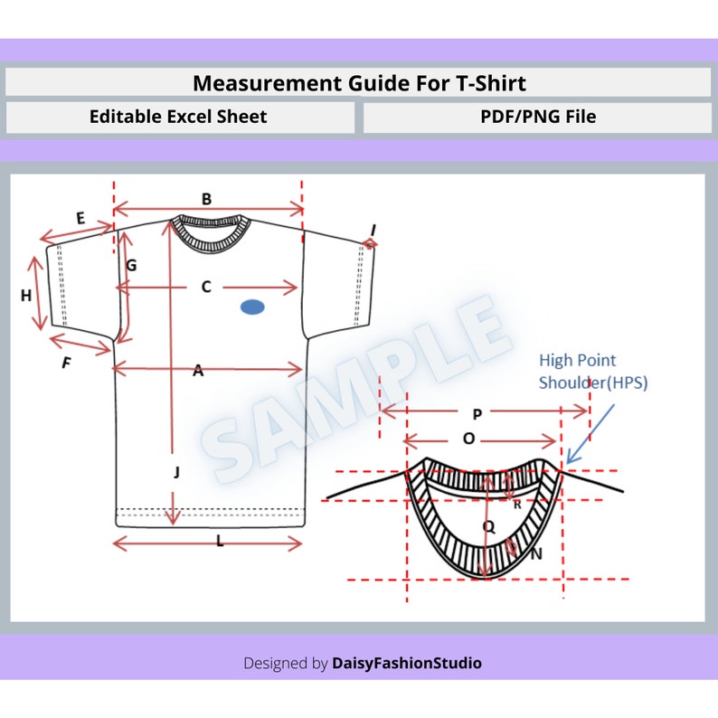 Complete Measurement Guide for T-shirt; Point of Measurement Guide for ...