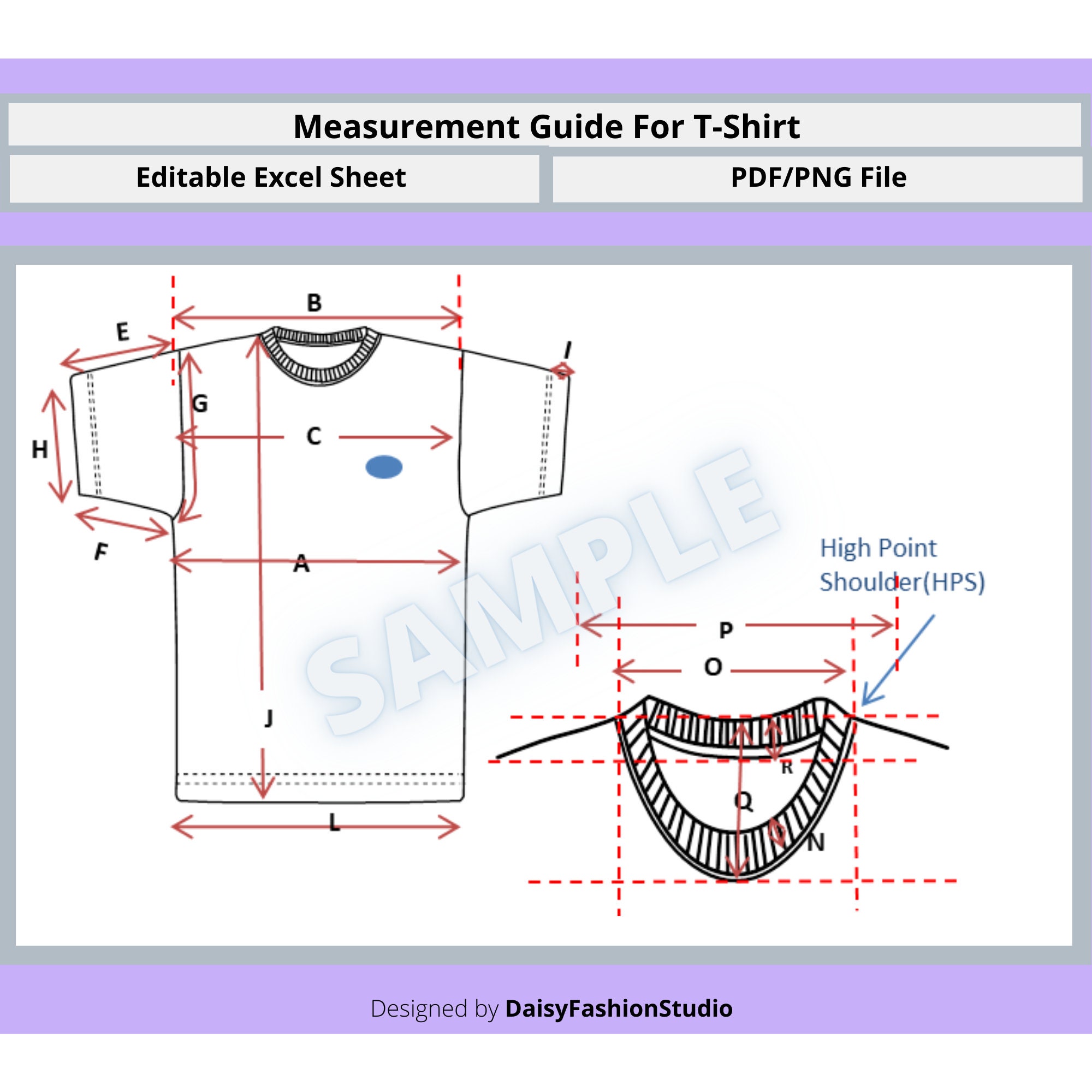 Complete Measurement Guide for T-shirt; Point of Measurement Guide for ...