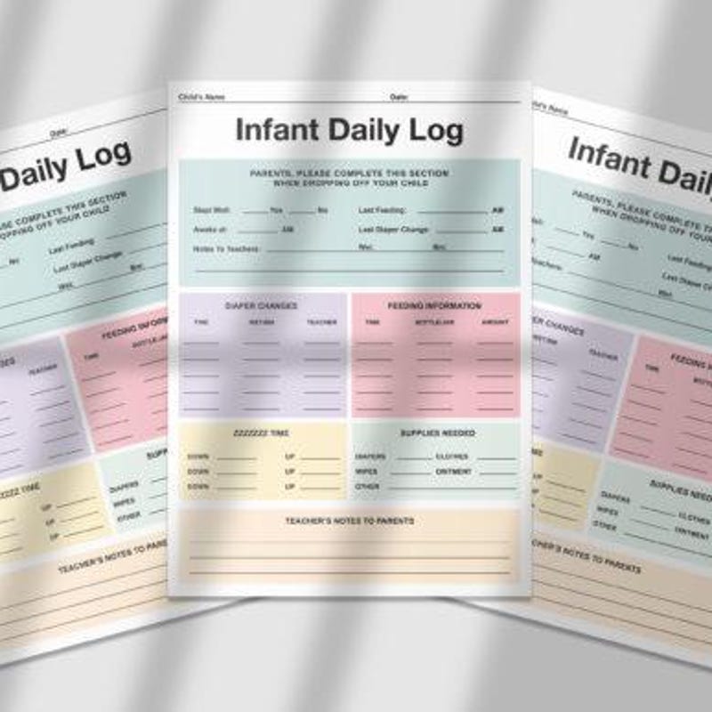 Toddler Daily Report - Etsy