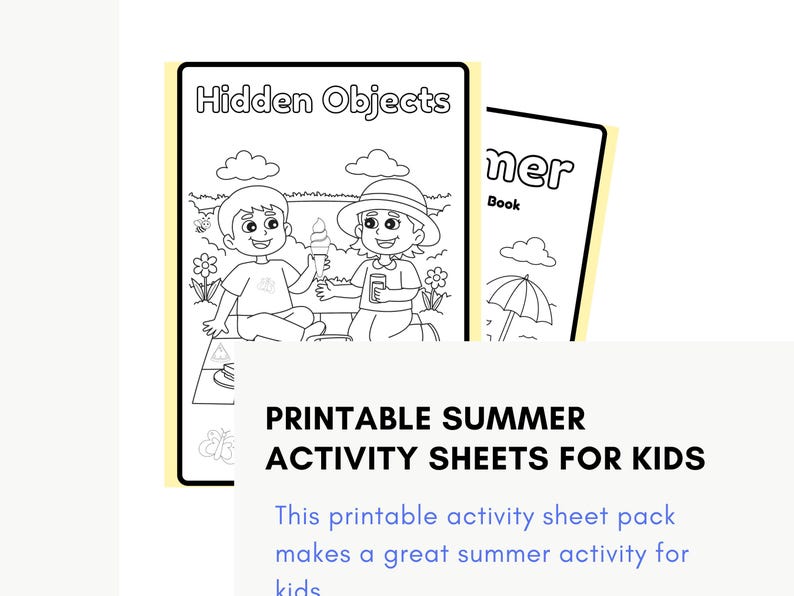 Fun Printables for Kids Kids Summer Activity Printablesfun Summer ...