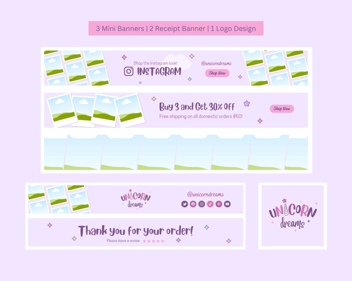 Etsy Shop Banner Kit Etsy Canva Banners Etsy Store Listing Etsy