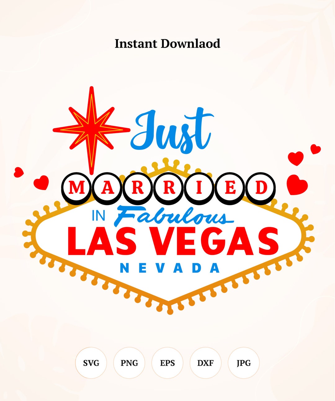 Just Married Las Vegas SVG, Just Married SVG - Instant Download ... Just Married Las Vegas SVG, Just Married SVG - Instant Download ...