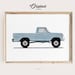 Set of 6 Baby Blue Vintage Vehicle Prints, Boys Room Decor, Vintage ...