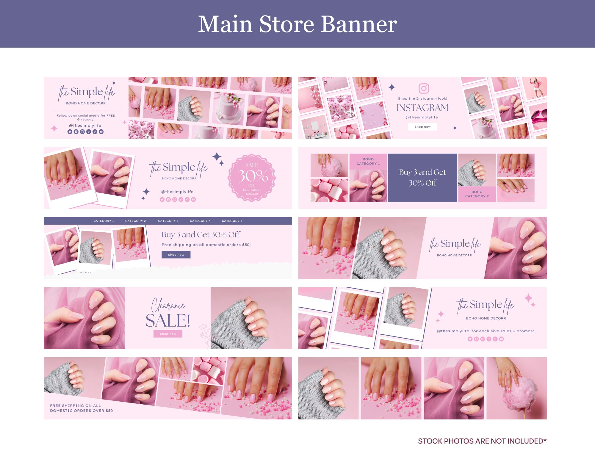 Etsy Shop Banner Kit, Etsy Canva Banners, Etsy Store Listing Images ...