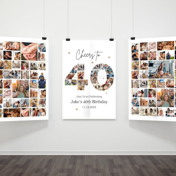 40th Birthday Poster - Etsy