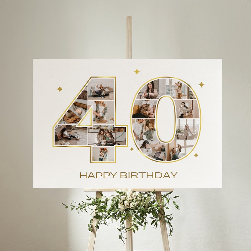 40th Birthday Poster - Etsy