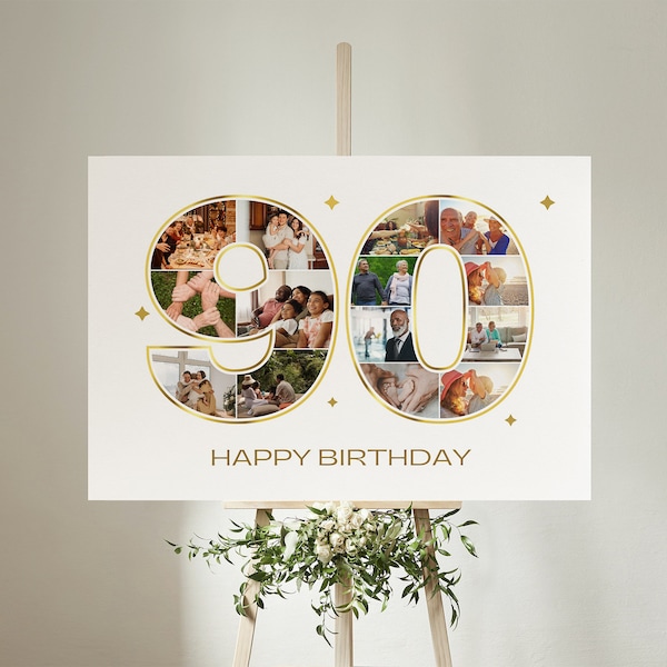 90th Birthday Poster - Etsy