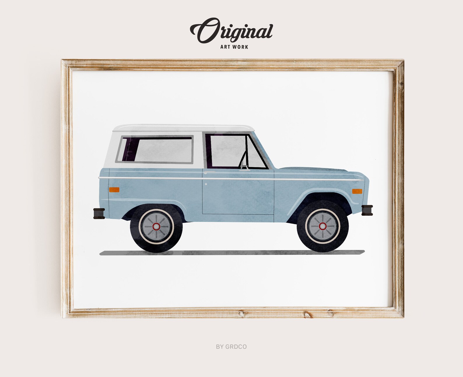 Set of 6 Baby Blue Vintage Vehicle Prints, Boys Room Decor, Vintage ...