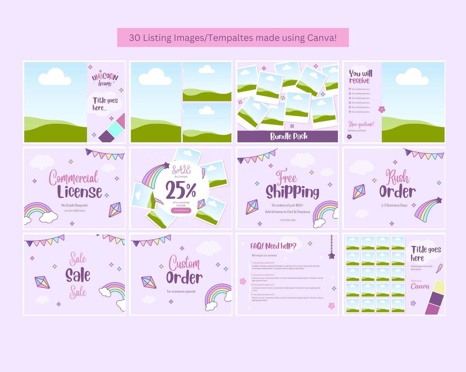 Etsy Shop Banner Kit Etsy Canva Banners Etsy Store Listing Etsy