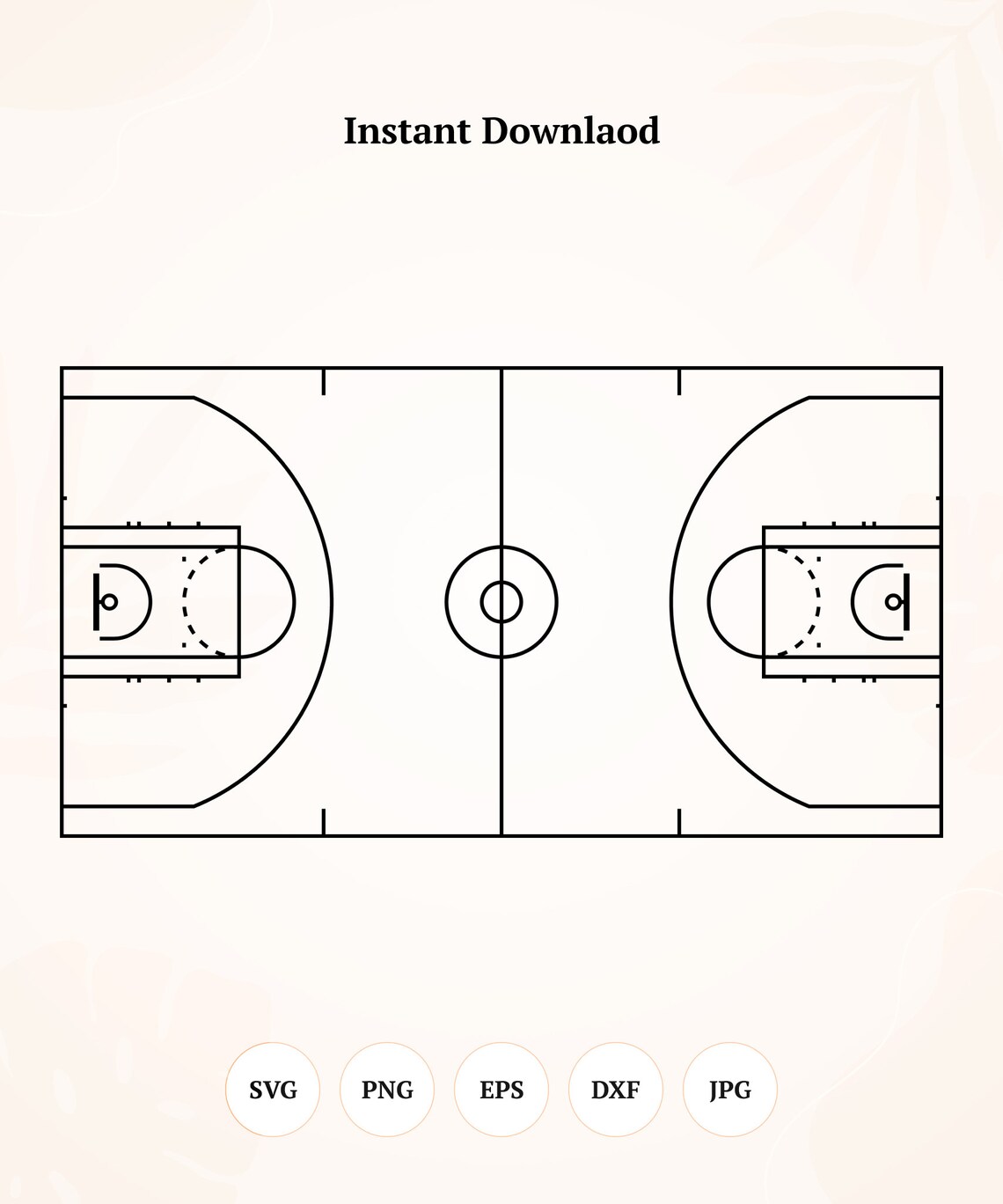 Basketball Court Dimensions and Drawings, Basketball Court SVG ...