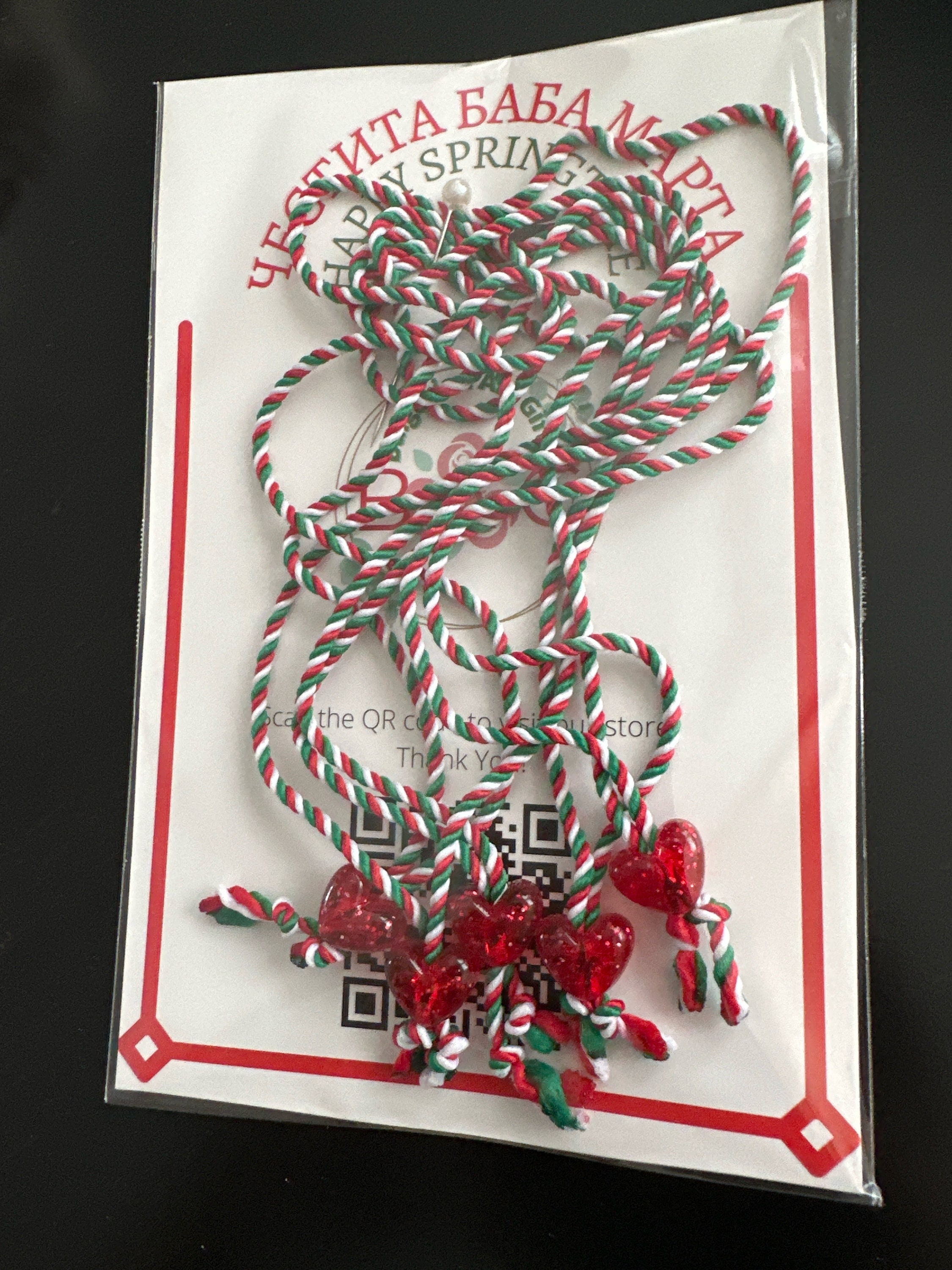 Set of 5 Martenitsa, Mărțișor, Heart, Mартинка, Baba Marta, Spring ...