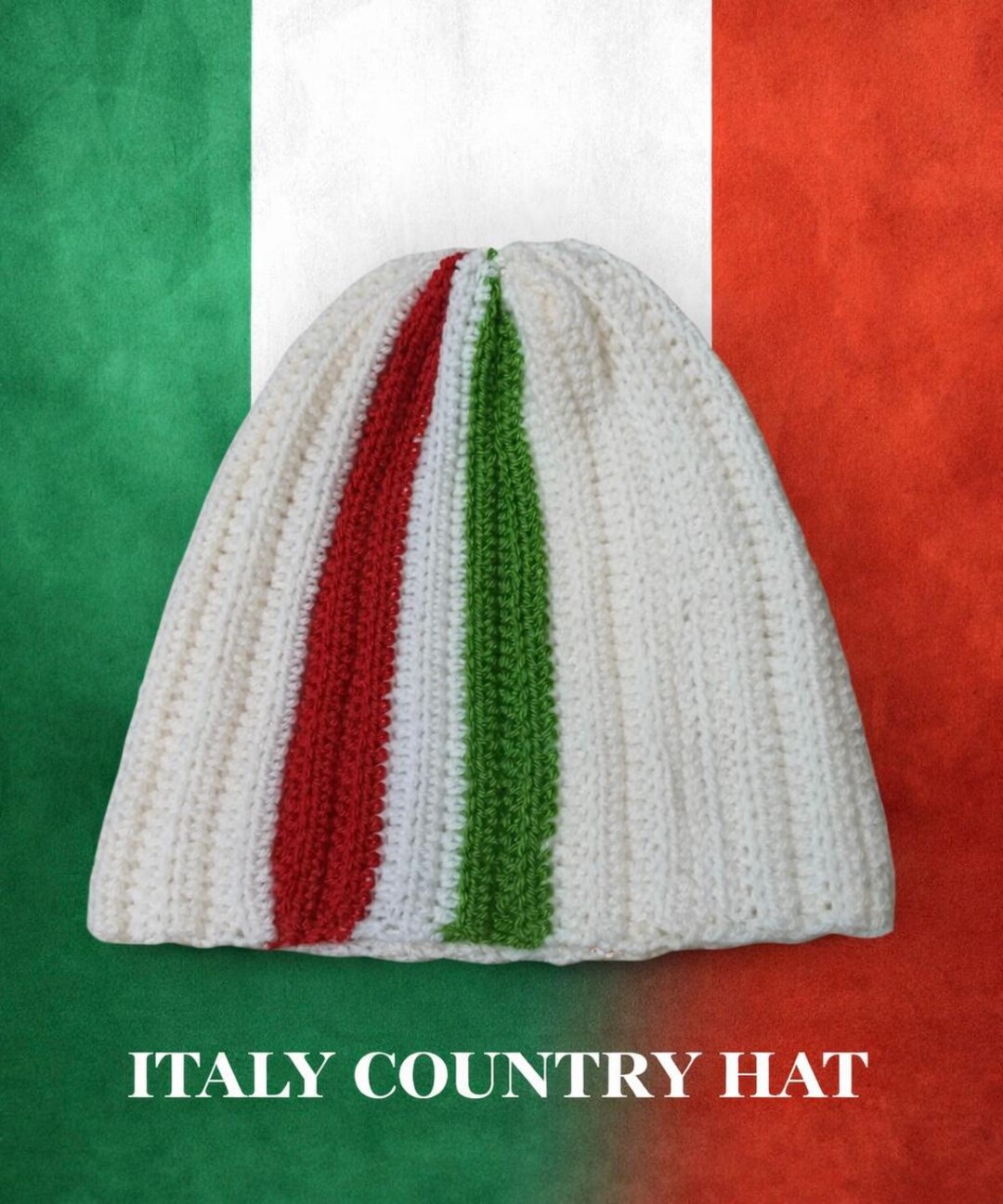 Knitted Italy Flag Hat, Winter Fan Beanie - Etsy