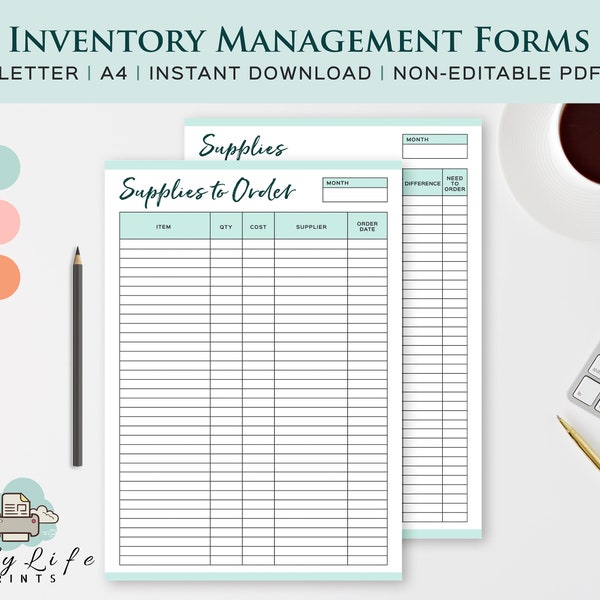 Craft Supply Inventory Sheet - Etsy