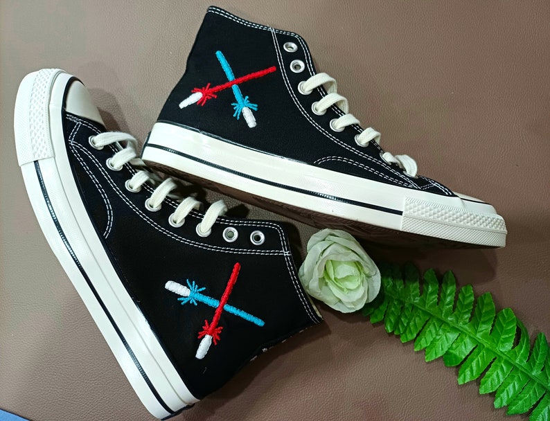 Lightsaber-star-wars/ Converse Chuck Taylor Shoes Embroidered With ...