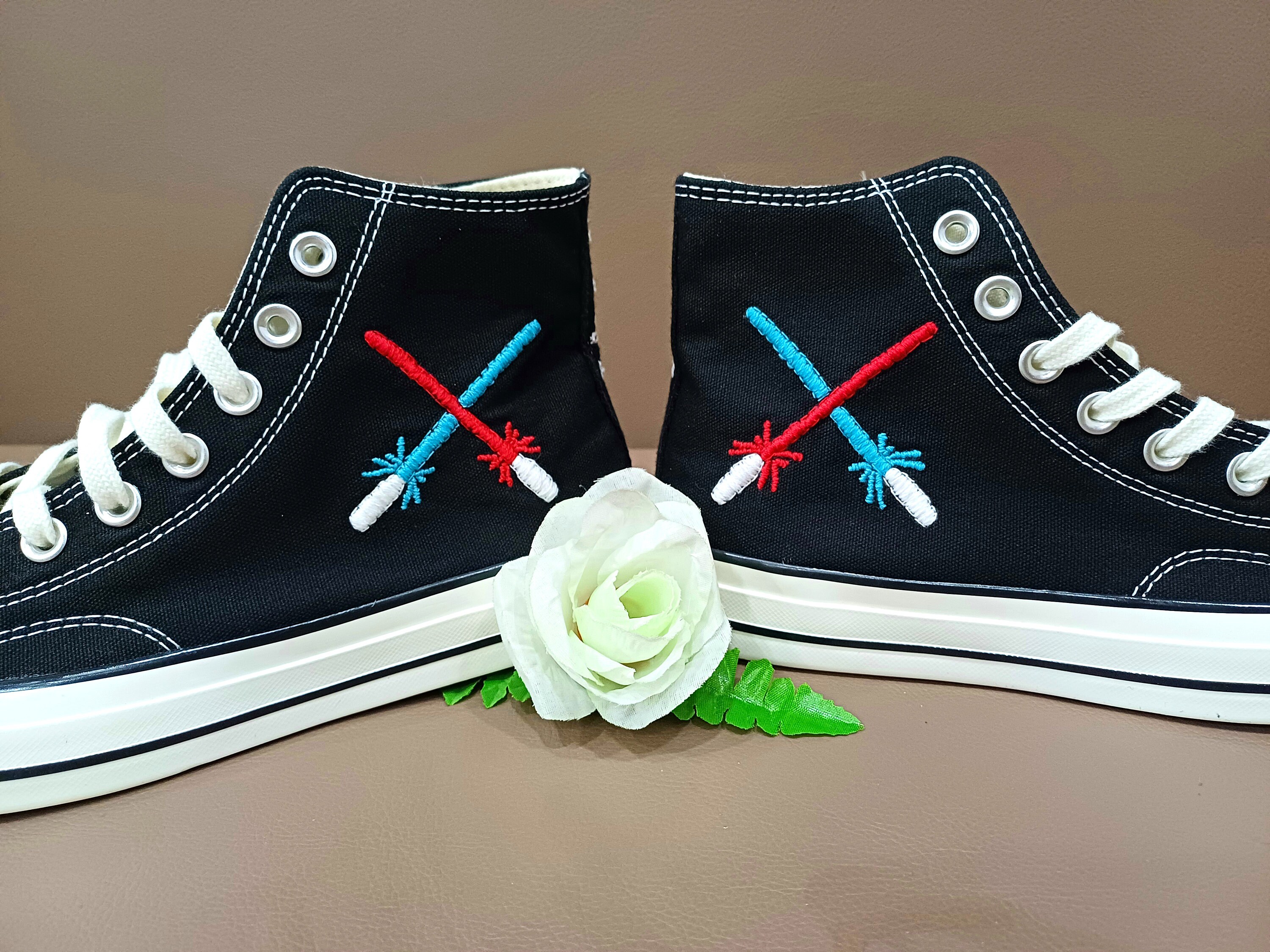 Lightsaber-star-wars/ Converse Chuck Taylor Shoes Embroidered With ...