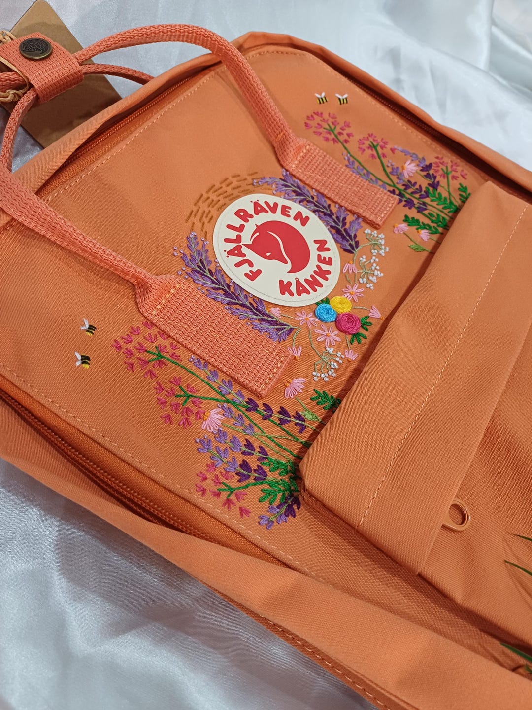 Kanken Backpack Embroidered With Flower/ Custom Kanken Embroidery on ...
