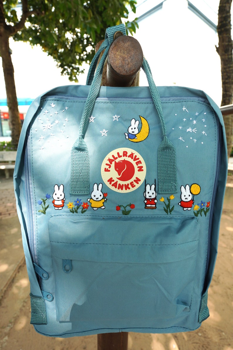 Custom Embroidered Fjallraven Kanken Backpack/ Hand-embroidered ...