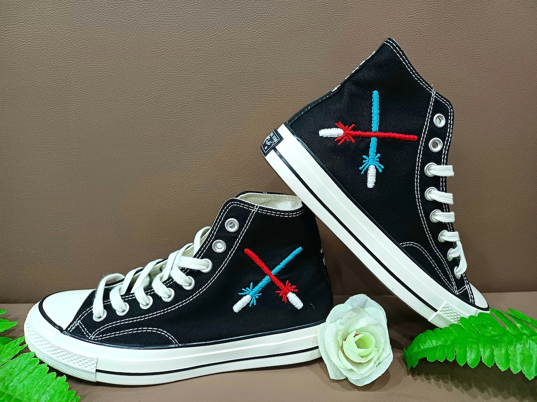 Lightsaber-star-wars/ Converse Chuck Taylor Shoes Embroidered With ...