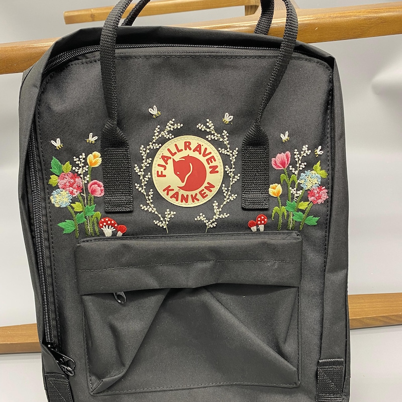 Embroidered Backpack - Etsy