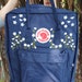 Hand Embroidery on Fjallraven Kanken Backpack With Daisy Flowers/custom ...
