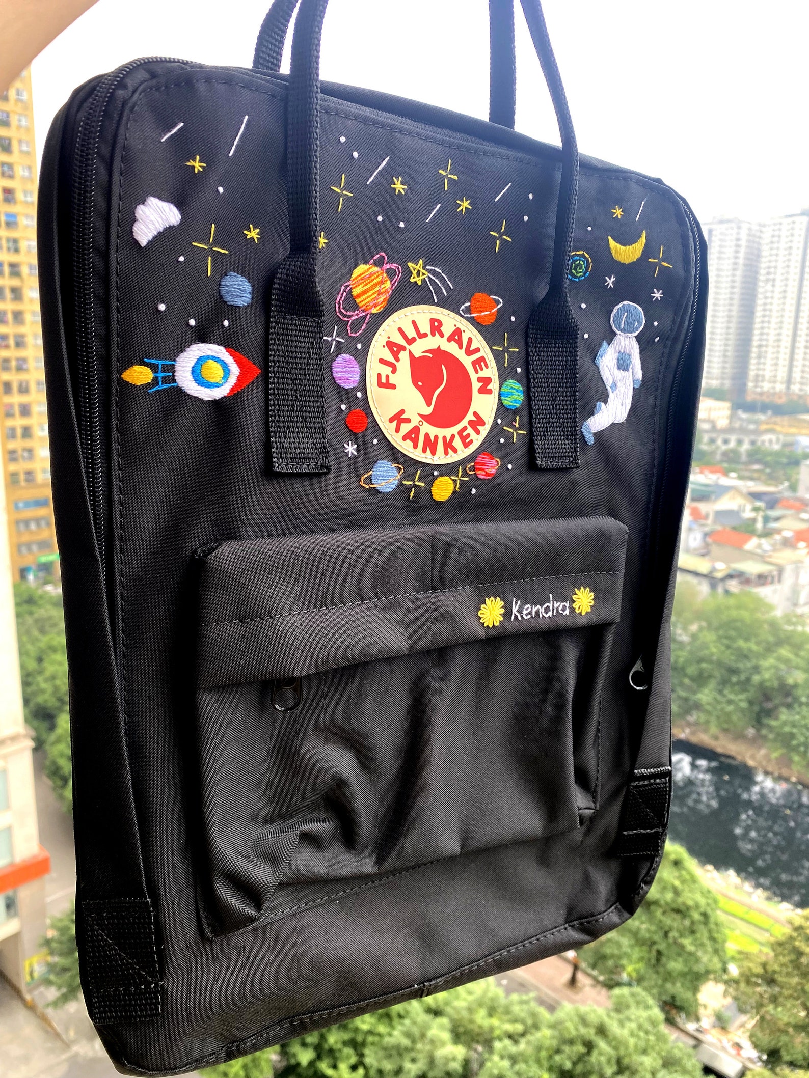 Space-themed Embroidered Kanken Bag/ Kanken Embroidered - Etsy