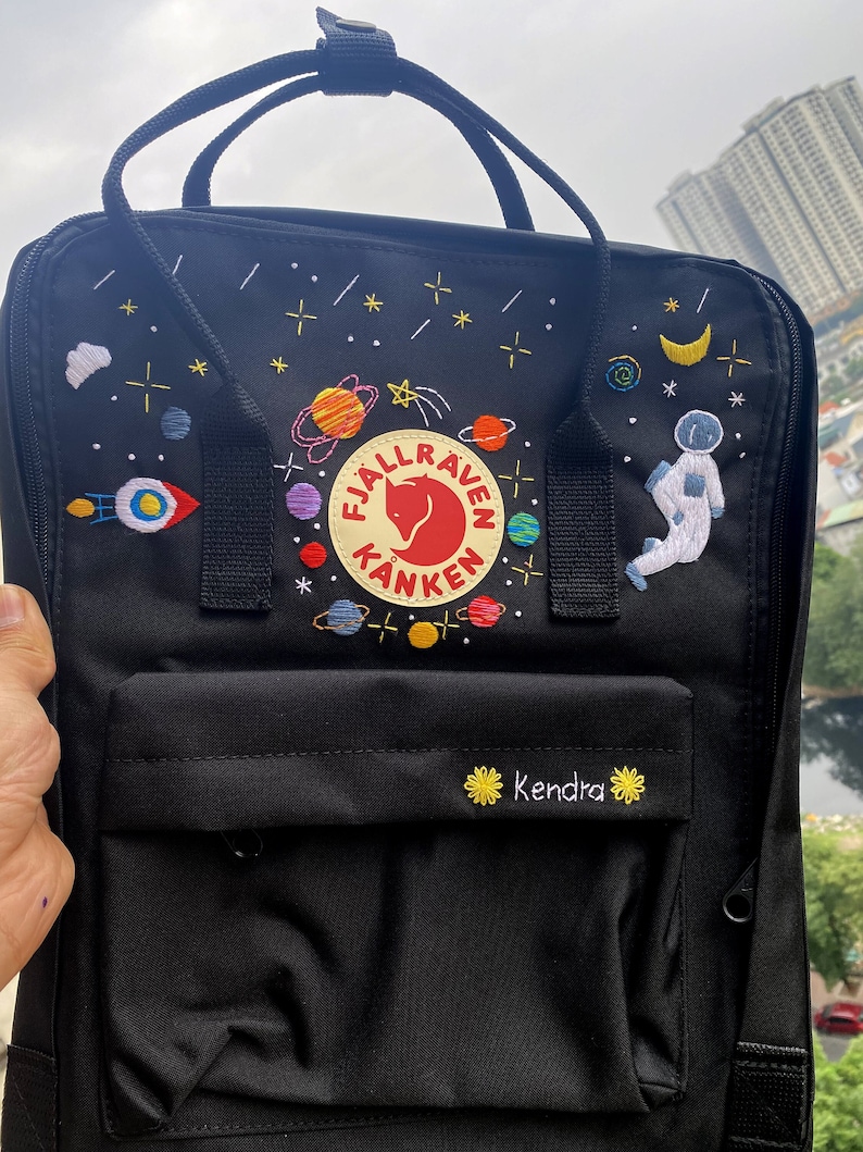 Space-themed Embroidered Kanken Bag/ Kanken Embroidered - Etsy