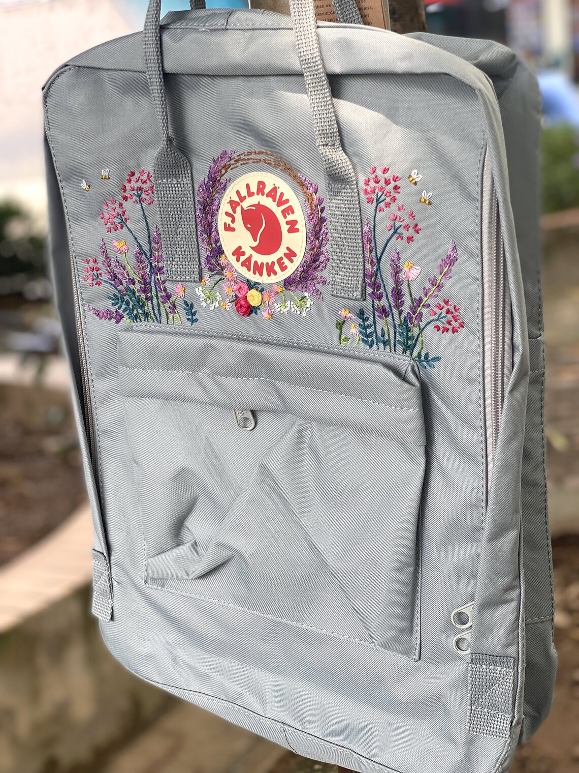 Kanken Backpack Embroidered With Flower/ Custom Kanken Embroidery on ...