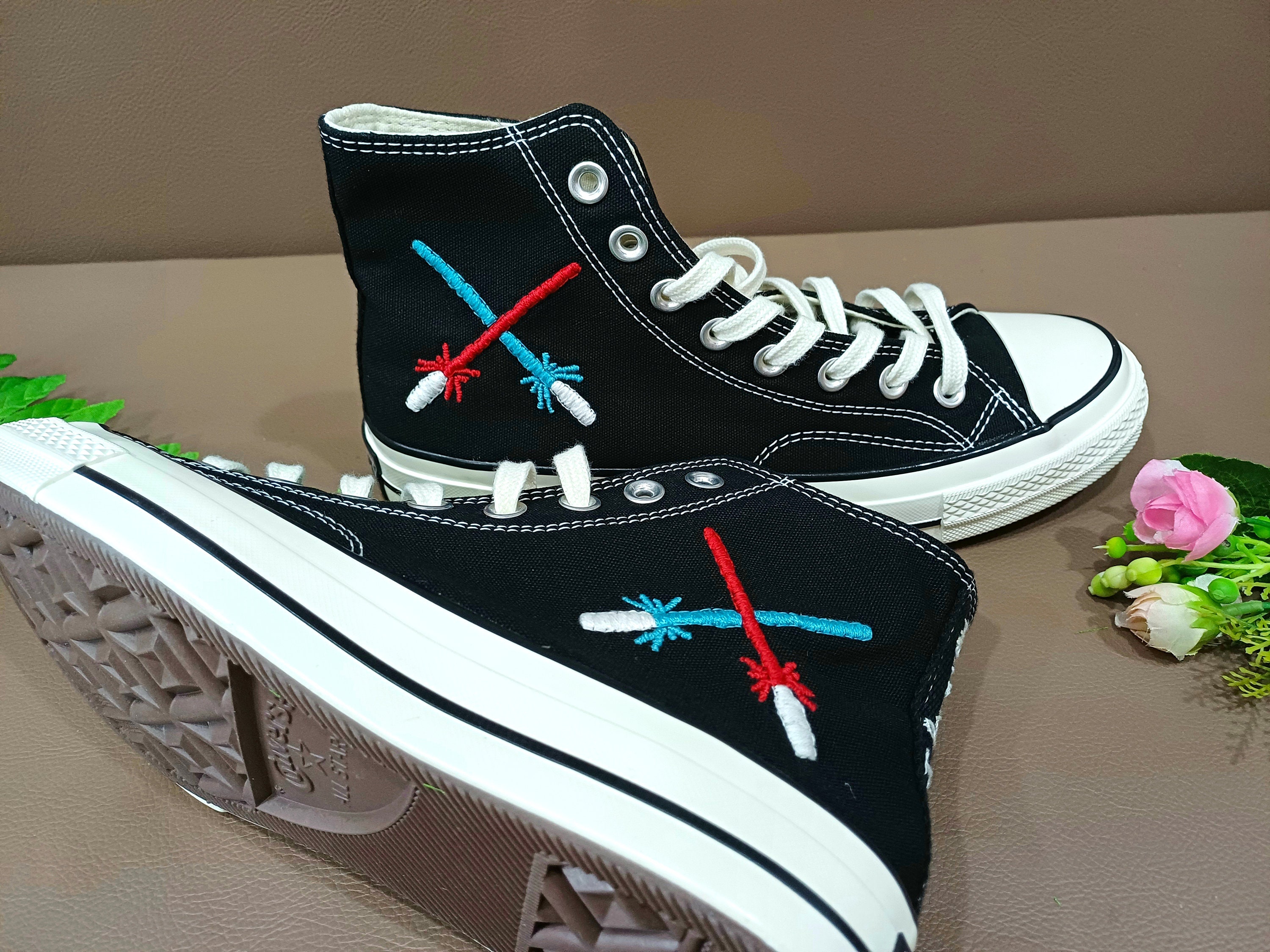 Lightsaber-star-wars/ Converse Chuck Taylor Shoes Embroidered With ...
