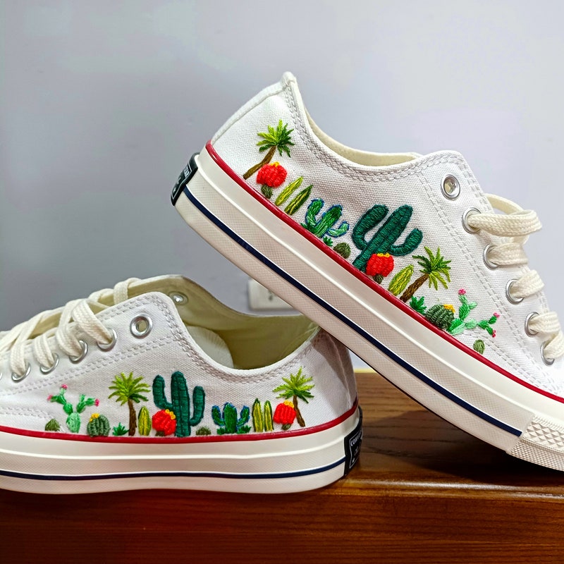 Embroidered Converse - Etsy