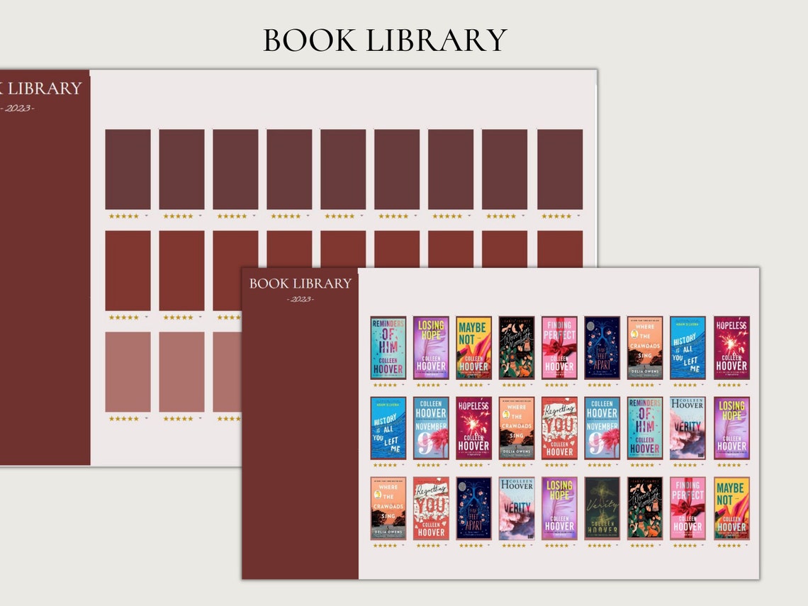 Digital Book Journal Spreadsheet Google Sheets Book Tracker - Etsy